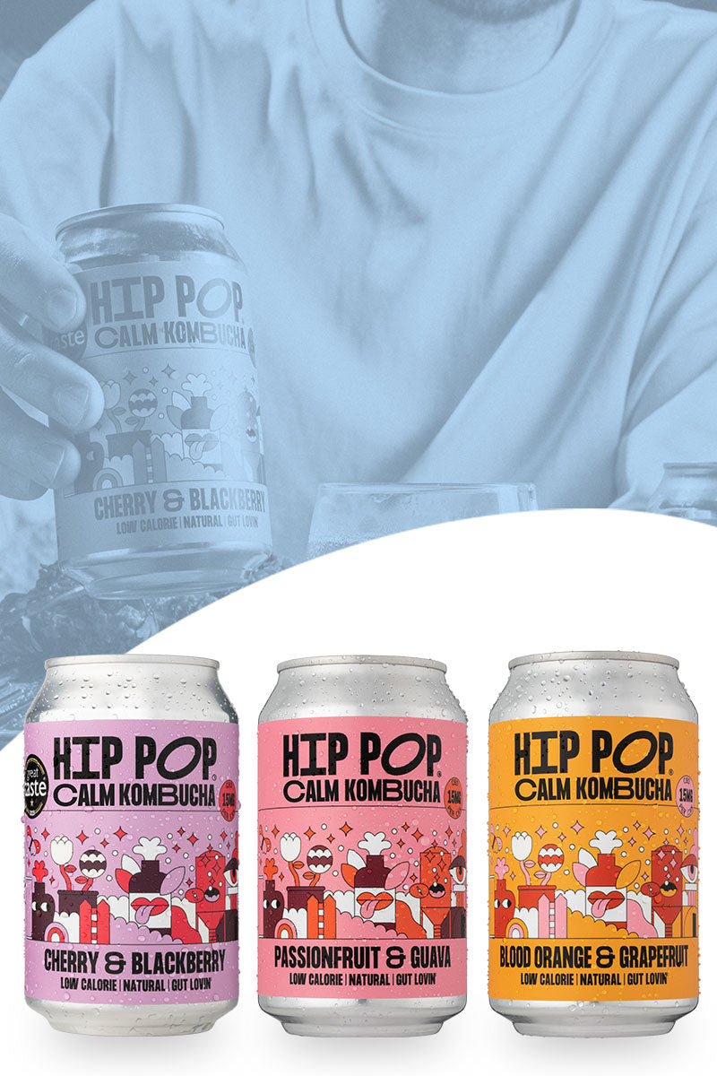 Feel the botanical buzz with HIP POP kombucha – Try Hip Pop